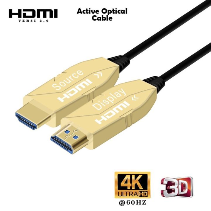 Cable HDMI 2.0 Active Fiber optic 25m 4K - Kabel hdmi 2.0 optical 25 ...