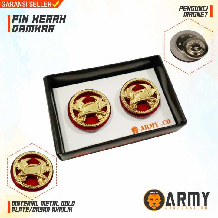 pin kerah damkar akrilik magnet | Lazada Indonesia