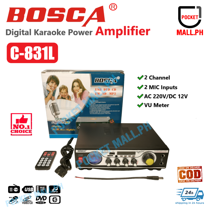 BOSCA C-830L/C-831L/C838L Digital Player Bluetooth Amplifier USB/SD/TF ...