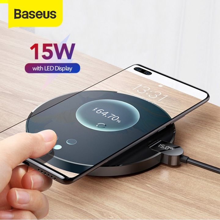 Baseus Original Wireless Charger Digital LED Display 15W Gen 2 Fast ...