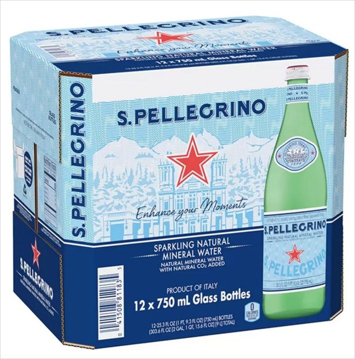 San Pellegrino Sparkling Natural Mineral Water 750mL x 12 | Lazada PH