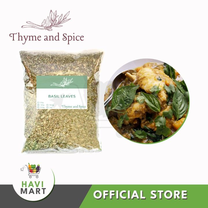 Thyme & Spice Premium Basil Leaves 50g | Lazada PH