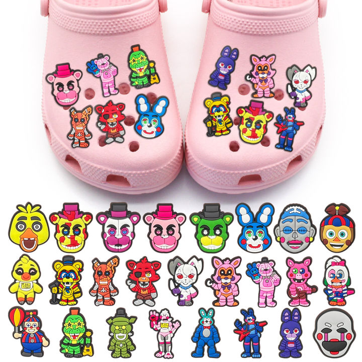 New Cartoon Adventure Horror Game FNAF DIY Croc Clogs 1PCS Accessories ...