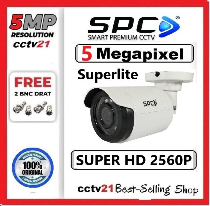 KAMERA CCTV SPC SUPERLITE OUTDOOR 5MP SUPER HD 2560P Free 2 BNC Drat ...