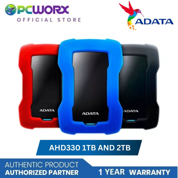 ADATA 1TB | 2TB External Hard Drive AHD330 with USB 3.0 Shockproof ...