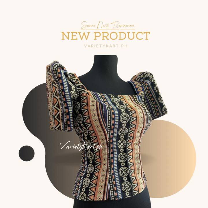 Filipiniana Top Inabel Linoco Shades of Yellow | Lazada PH