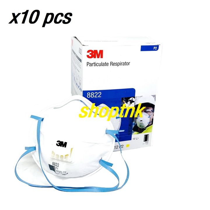 3M 8822 (10ชิ้น) หน้ากากกรองฝุ่น ละออง พร้อมวาล์วระบายอากาศ | Lazada.co.th