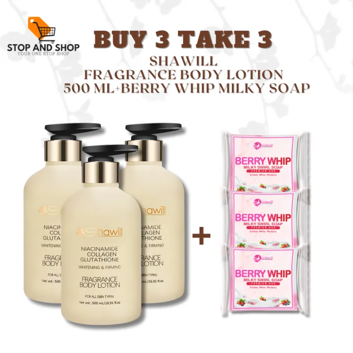 Shawill Rose Fragrance Glutathione Niacinamide Body Lotion 500ML ...