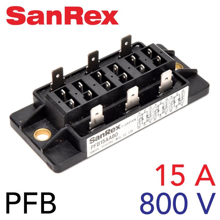 SanRex ไทริสเตอร์ โมดูล Thyristor/SCR Power Module 15A 800V (PFB15AA80 ...