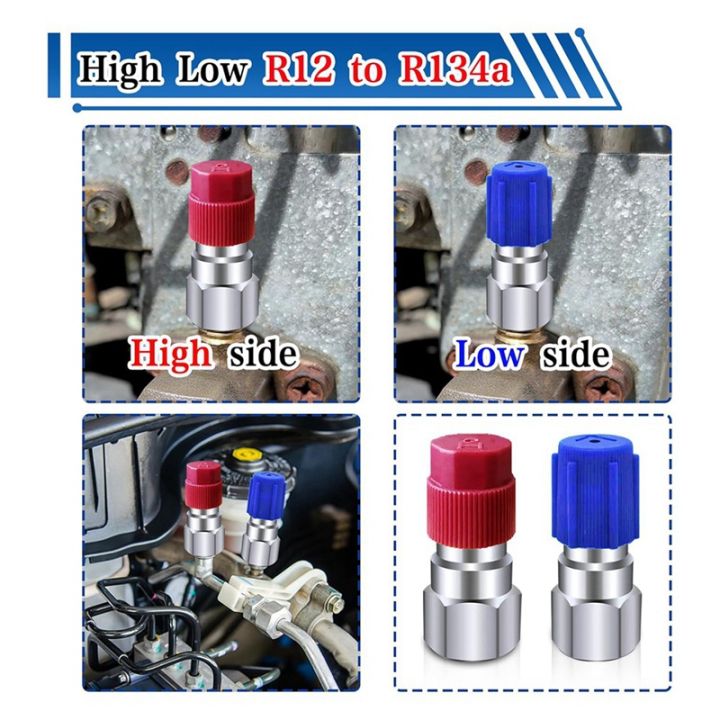 R12 to R134a Conversion Kit,AC Retrofit Fitting Adapter Kit, 1/4inch ...