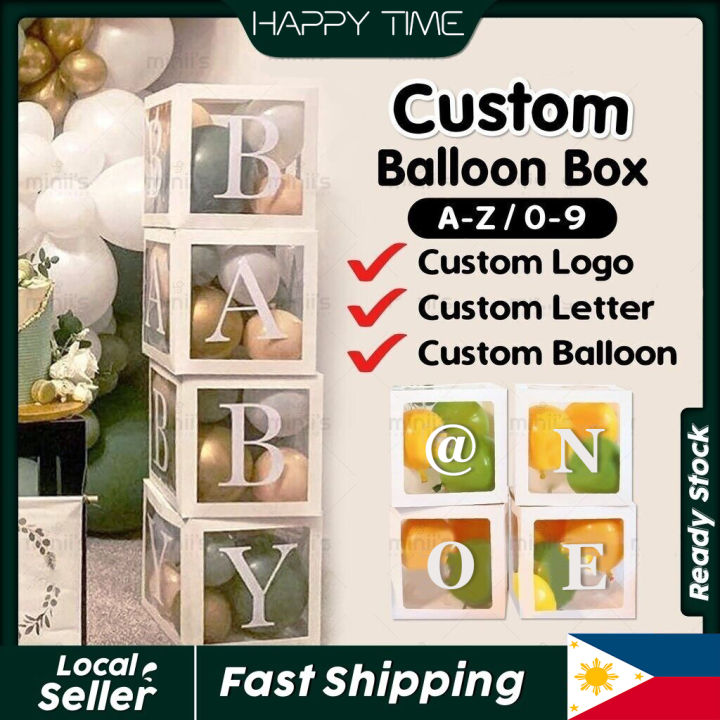 Balloon Box Transparent with Letter DIY Balloon Party Needs Decorations ...