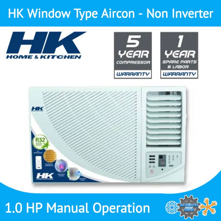 1.0HP HK Window Type Non-Inverter Aircon (Manual Operation) | Lazada PH
