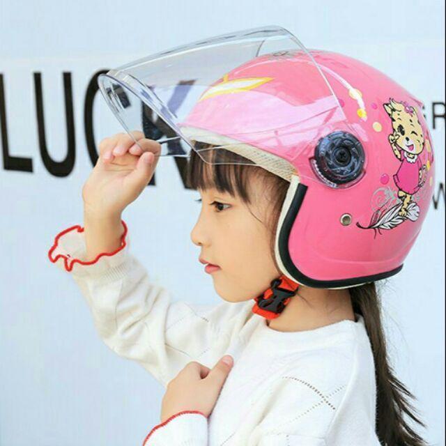 Half Face Cartoon Kids Motorcycle Helmet - Topi keledar kanak kanak ...
