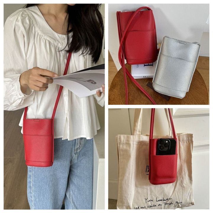 GYYT กระเป๋าใส่เงิน กระเป๋าใส่โทรศัพท์มือถือ มินิมินิ หนังพียู กระเป๋า ...