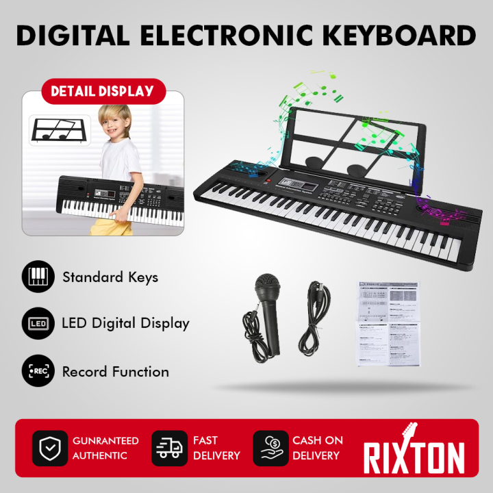 RIXTON 61 Keys Digital Electronic Piano Keyboard For Kids with ...