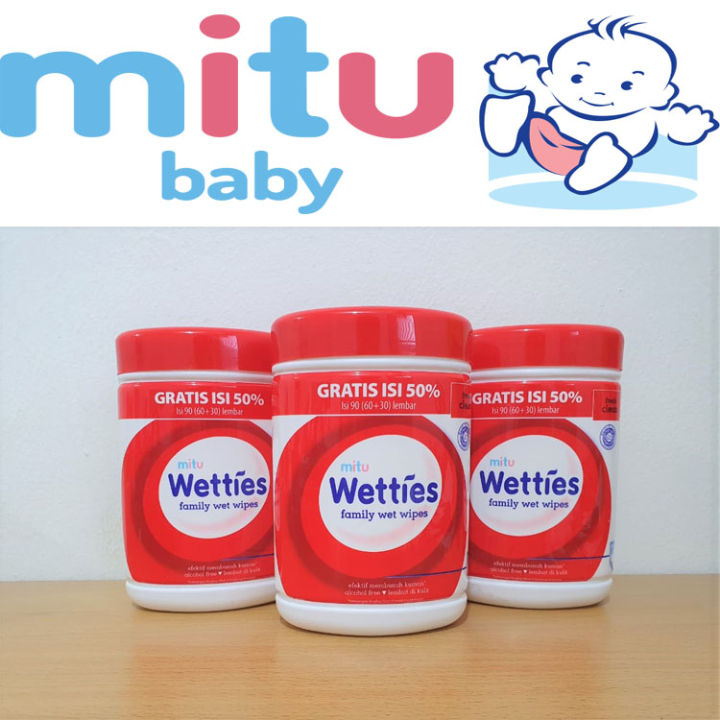 Mitu Baby Wetties Antiseptic Fresh Clean Botol & Refill 90'S | Lazada ...