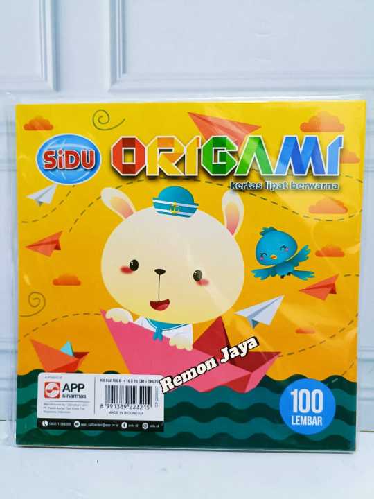 Kertas Origami Besar isi 100 Lembar Sidu / Kertas Lipat TK Besar 16x16 ...