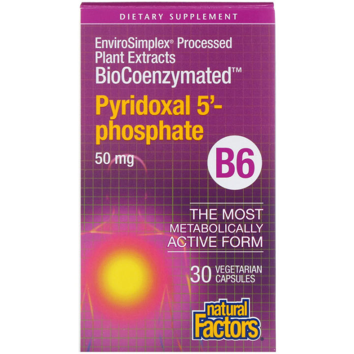 P5P, BioCoenzymated, B6, Pyridoxal 5'-Phosphate, 50 mg, 30 Vegetarian Capsules | Lazada PH