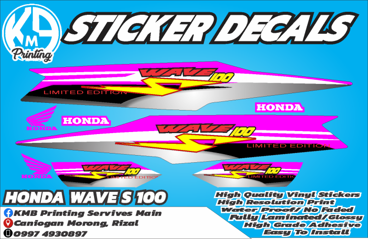 Honda Wave 100 Sticker Decals | Lazada PH