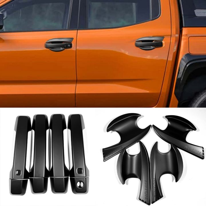 Xuming For Mitsubishi TRITON 2024 matte black car door handle bowl cover trim,L200 outer door ...