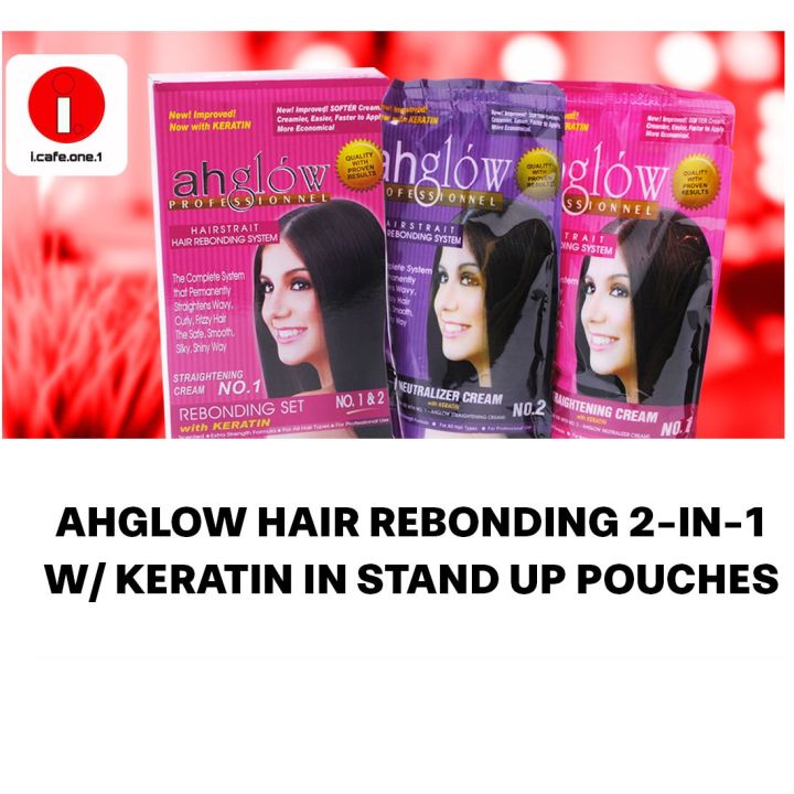 Ahglow Hair Rebonding Set with KERATIN Straightening and Neutralizing ...