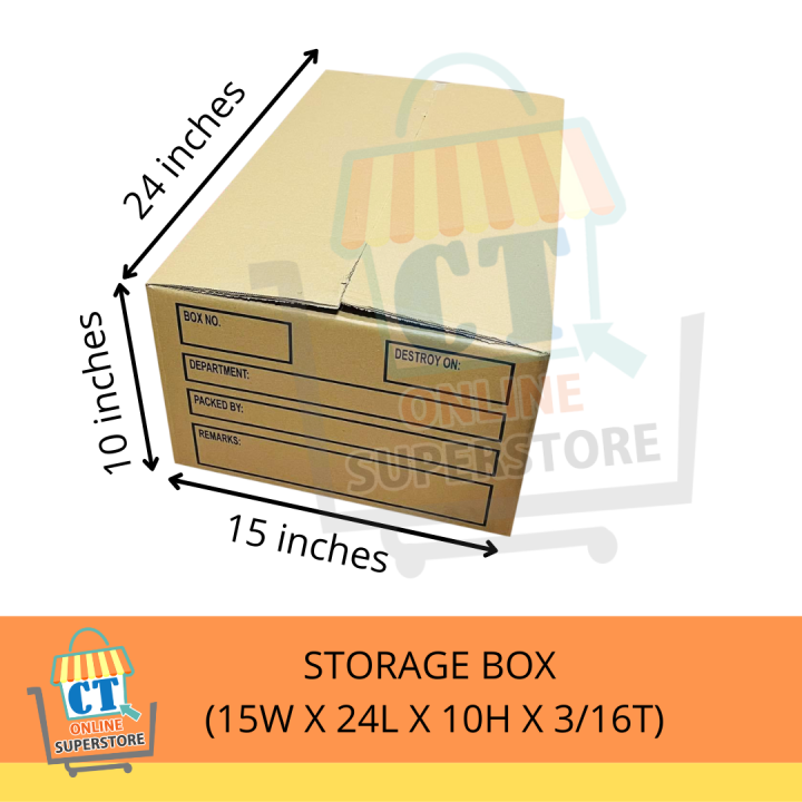 STORAGE BOX (15W X 24L X 10H X 3/16T) | Lazada PH