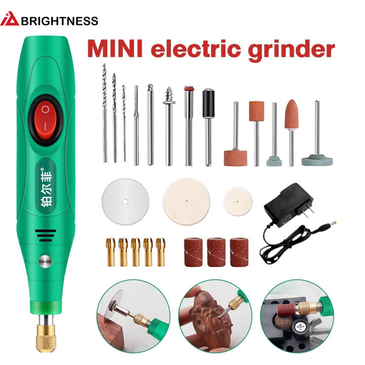 Mini Grinding Set Chainsaw Grinder 12V Speed Adjustable Electric Drill ...