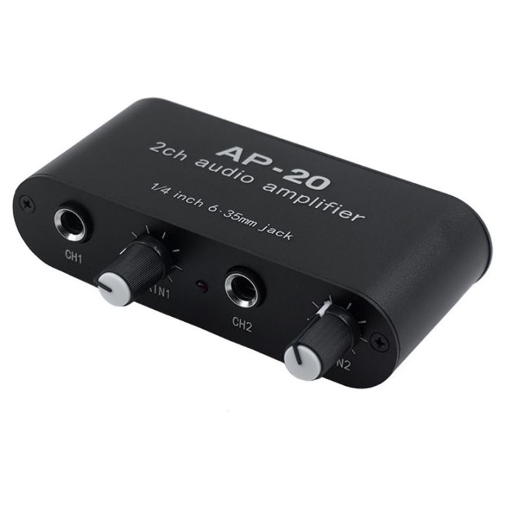 Dual Channel Amplifier Microphone Amplifier AP-20 for Live Sound Card ...