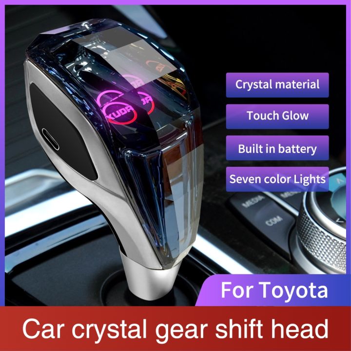 Car Gear LED Light Colorful Crystal Car Shift Knob Car Gear Stick Shift ...