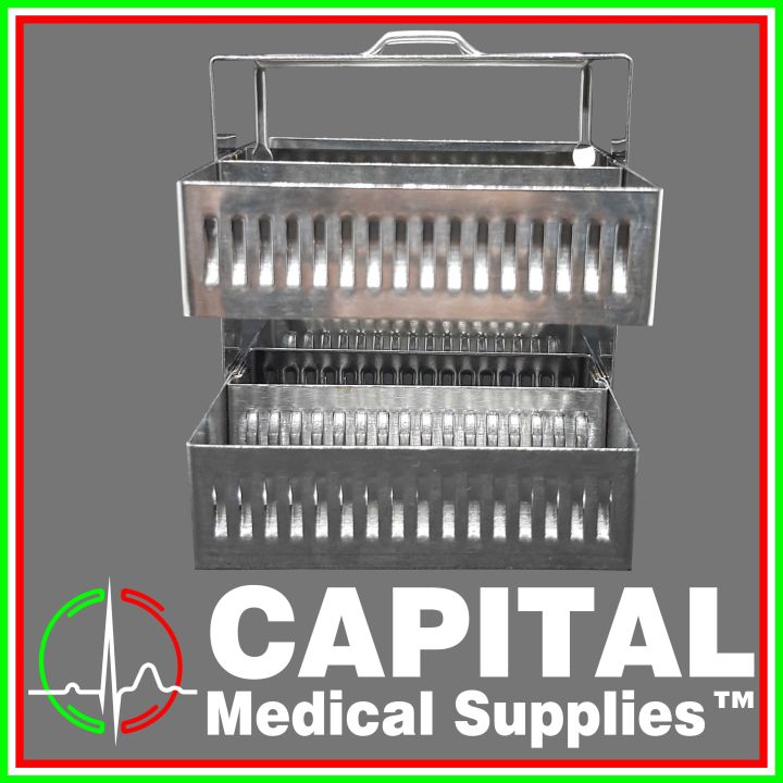 Laboratory Slide Staining Rack 30 placer, Stainless Steel (WINGUARD ...