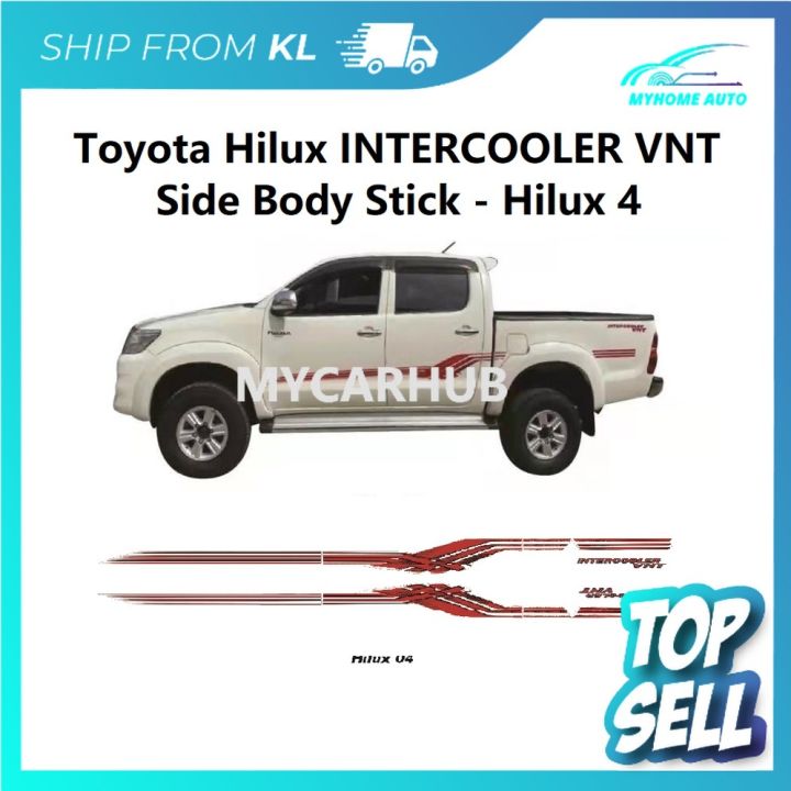 Toyota Hilux / Vigo Original INTERCOOLER VNT Design Side Body Sticker ...