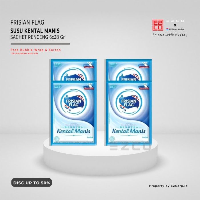 FRISIAN FLAG / BENDERA SKM PUTIH SACHET RENCENG 6 PCS X 38 GRAM ( Susu ...