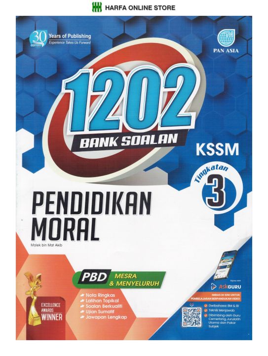 BUKU LATIHAN ( 2025 ): 1202 BANK SOALAN PENDIDIKAN MORAL TINGKATAN 3 KSSM | Lazada