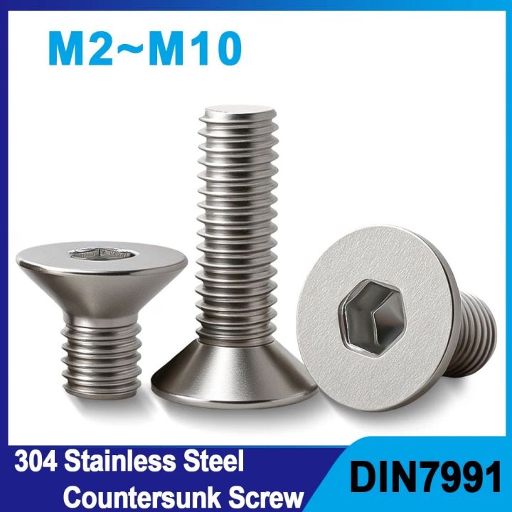 M2 M2.5 M3 M4 M5 M6 M8 M10 304 Stainless Steel Hex Socket Screw ...