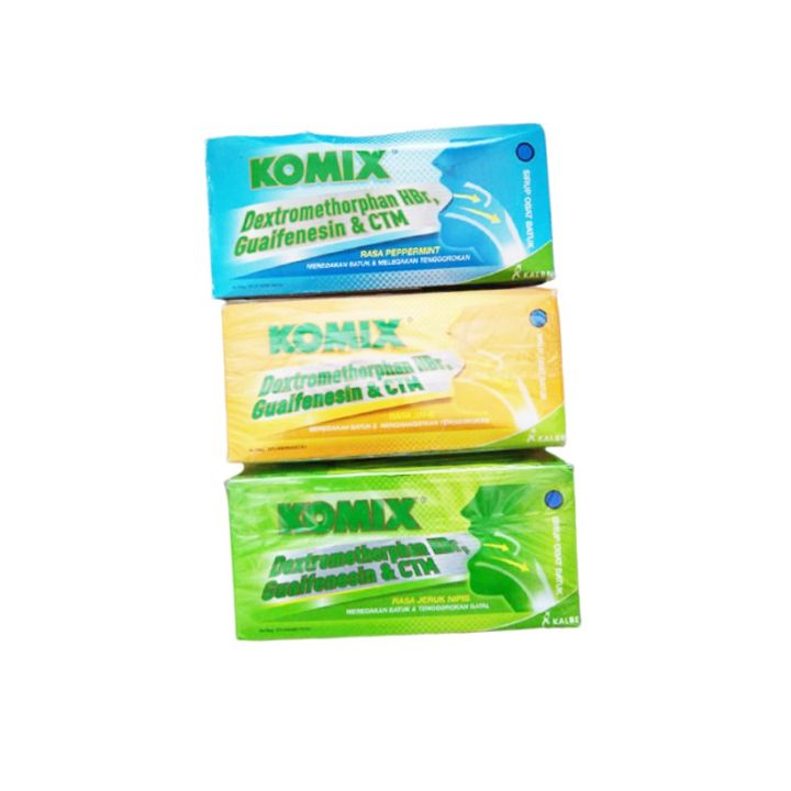 BOX - Komix Batuk 1 Box isi 30 Sachet / Peppermint / Jeruk Nipis / Jahe ...