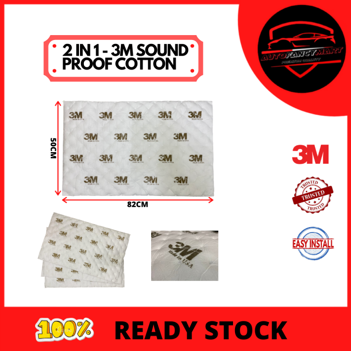 3M SOUND PROOF COTTON (80CM X 50CM X10MM) | Lazada