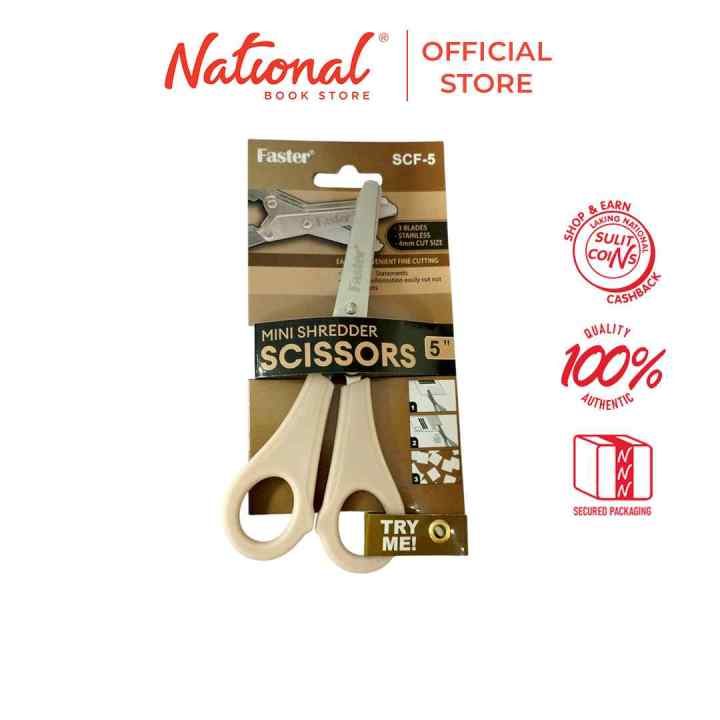 Faster Mini Shredder Scissors 3-Blades Stainless Cream 5in SCF5 | Lazada PH