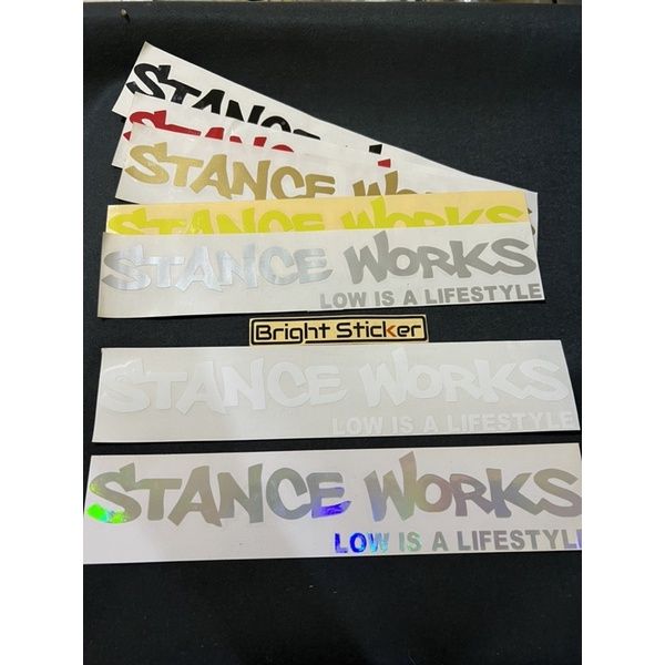 STICKER Stiker STANCE WORK LOW IS A LIFESTYLE STICKER MOBIL MOTOR ...