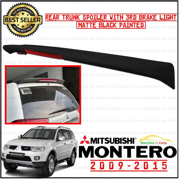 Mitsubishi Montero 2009-2015 Rear Trunk Spoiler With Brake Light (Matte ...