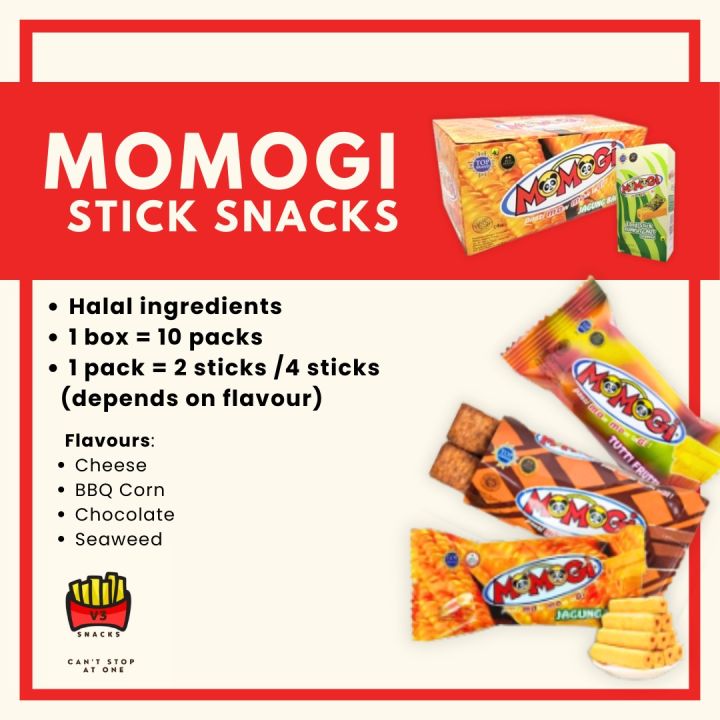 Momogi Stick Snacks - Indonesia Favorite Childhood Snack ( 1 BOX ...