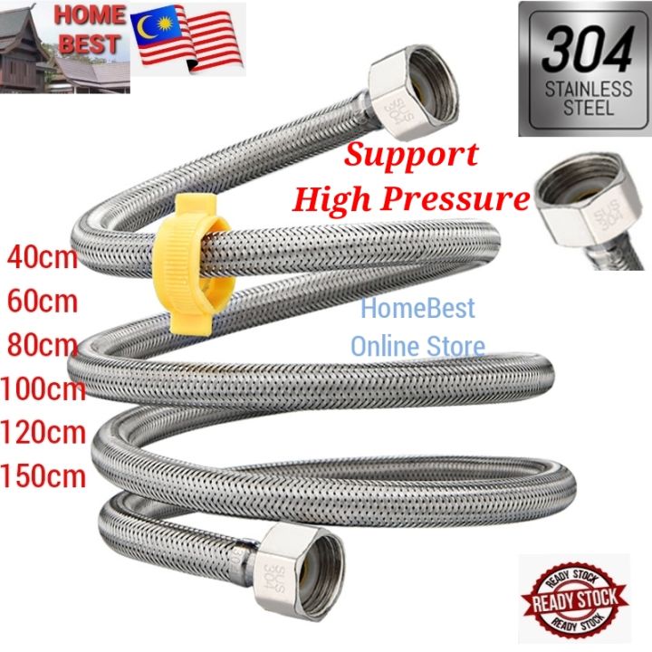 New: 304 Stainless Steel Braided Hose Flexible Braided Hose and ...