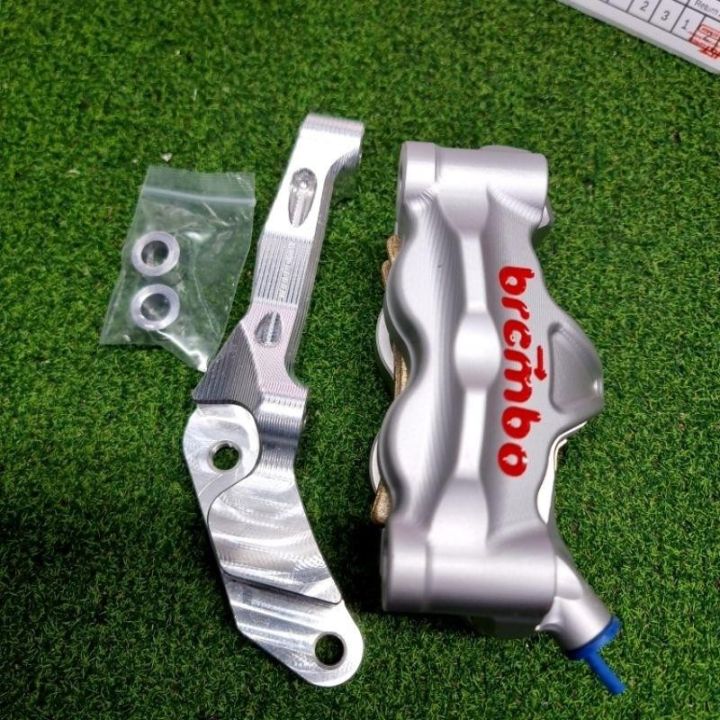 ☑️GP4 CALIPER 4 POT PREMIUM WITH CNC BRACKET SNIPER/NMAX/AEROX/CLICK ...