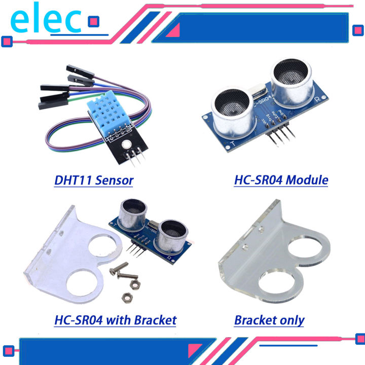 Ultrasonic Sensor Distance Measuring Module HC-SR04 DHT11 Temperature ...