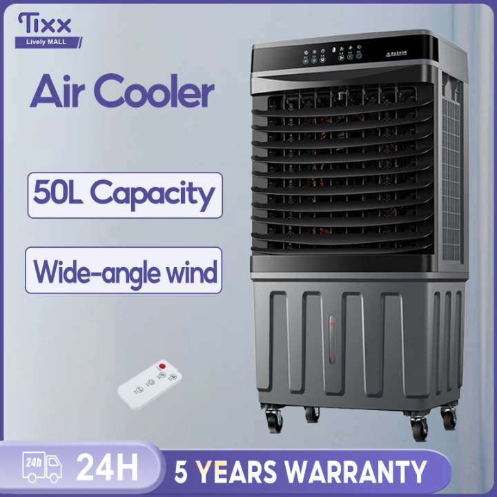 Tixx Air Cooler 50L Portable Aircon Large Capacity Mobile Fan | Lazada PH
