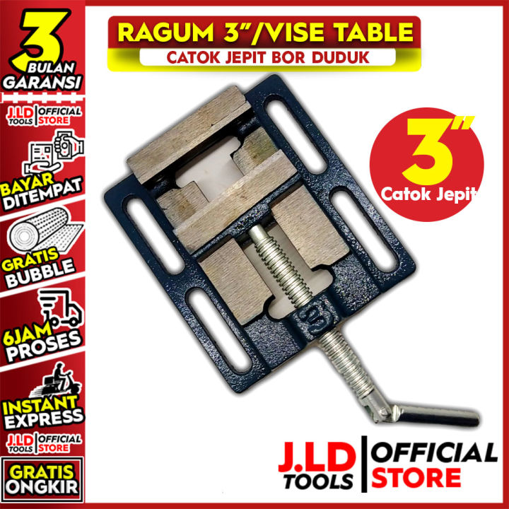 JLD Catok Jepit 3" - Vise Table Ragum Meja 3 inchi By JLD Tools ...