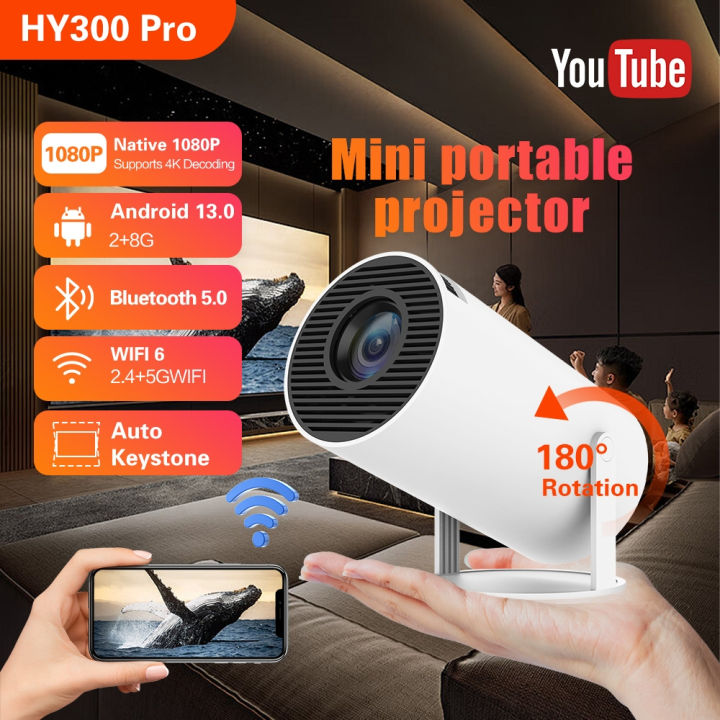 HY300 Projector Portable Android Smartphone Same Screen HD 1080P ...