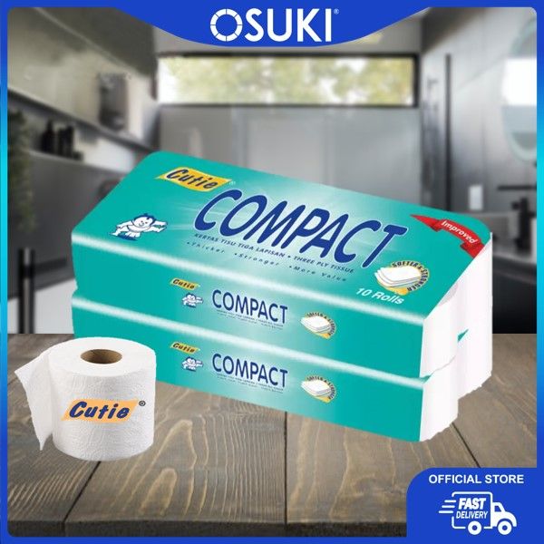 CUTIE COMPACT Toilet Tissue 3 PLY (1 Roll) | Lazada