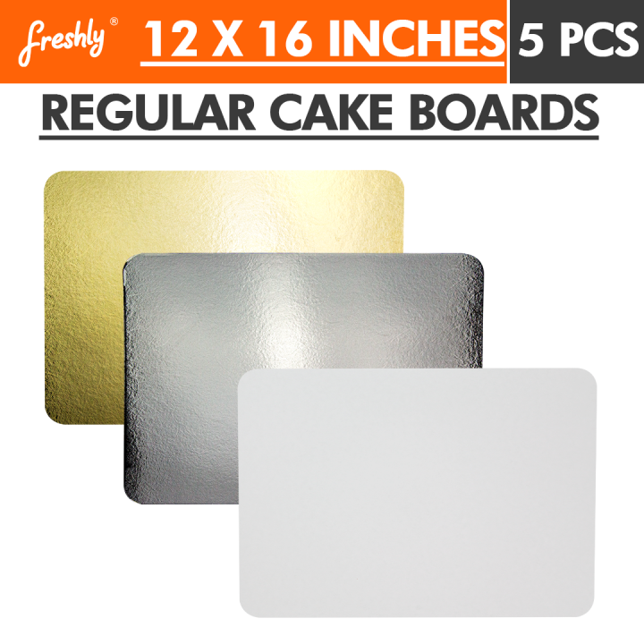 Cake Board Rectangle - Gold/Silver - 12 x 16 inches - 5 pcs - Gold ...