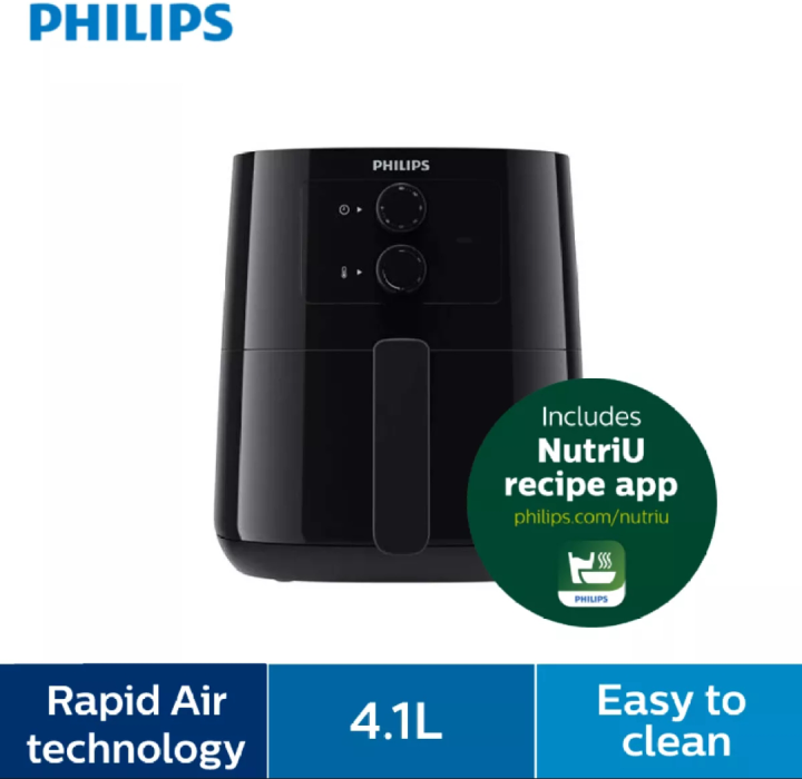 Philips HD9200/91 Essential Airfryer. Fry with up to 90% Less Fat. Fry ...