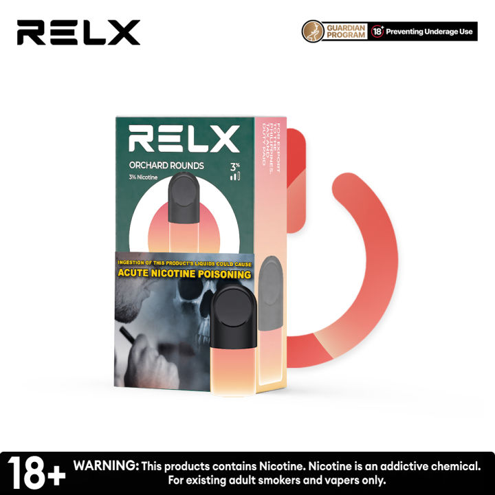 RELX Pod Pro ORCHARD ROUNDS Flavor For RELX INFINITY DEVICE, ESSENTIAL DEVICE, PHANTOM DEVICE ...